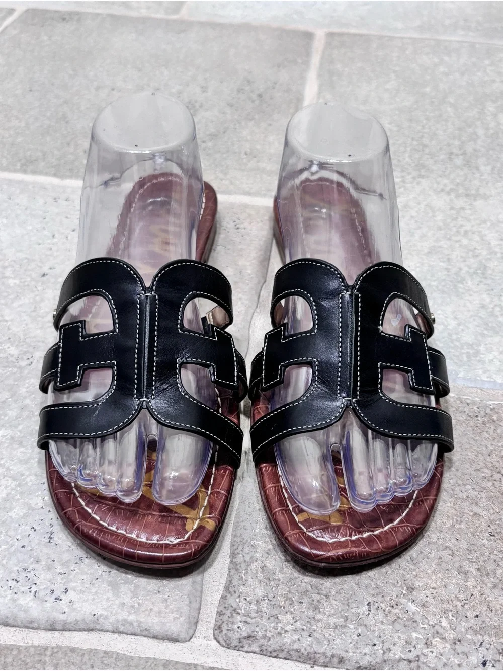 Sam Edelman | Shoes | Sam Edelman Bay Slide Black Leather Sandals ...